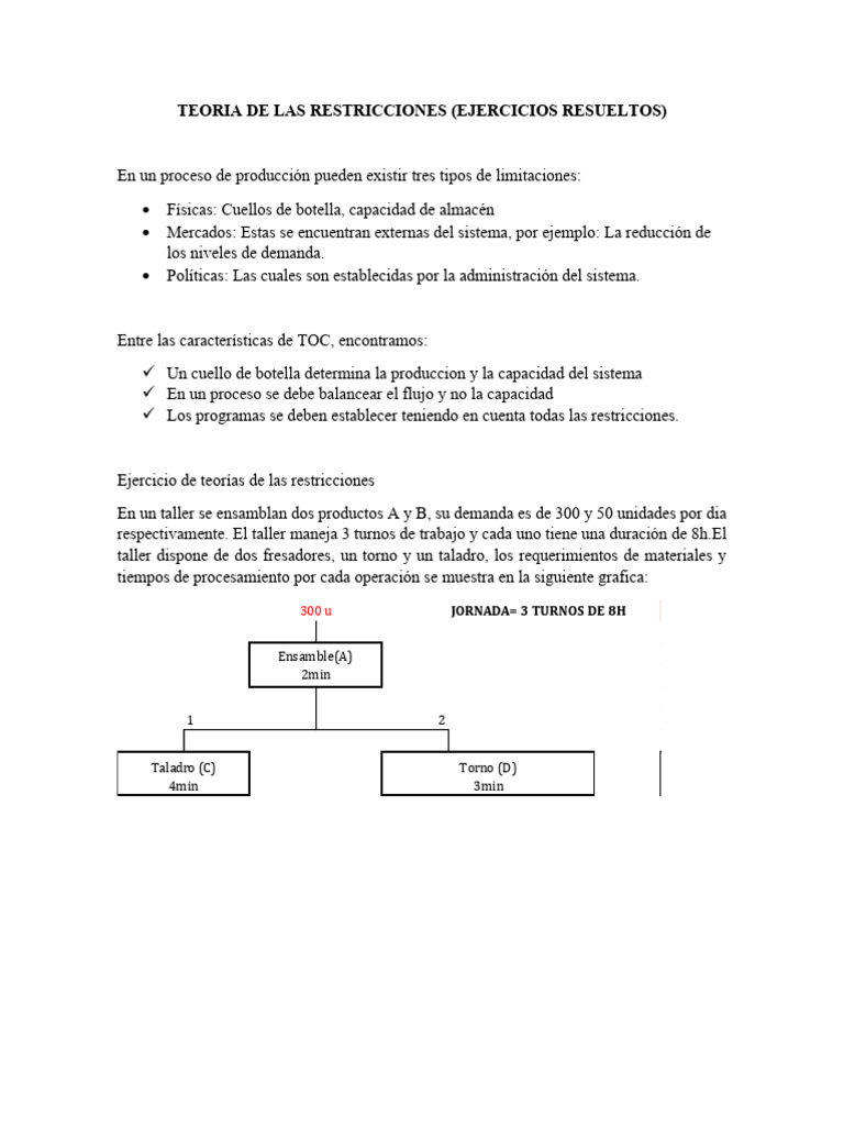 Quiz Guide Teorias de La Restricciones | PDF