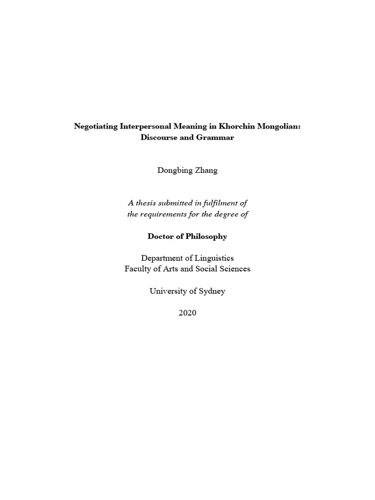 Zhang D Thesis | PDF