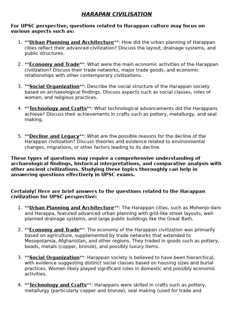 Harapan Civilisation | PDF