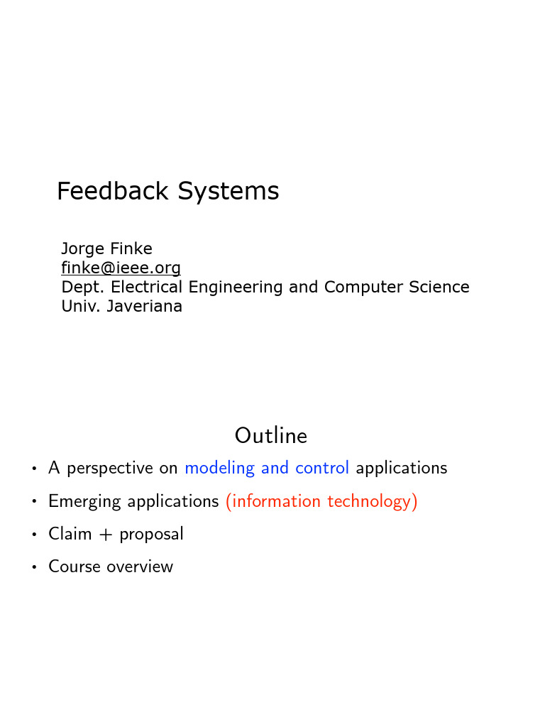 Feedback Systems Lec3 Stability | PDF