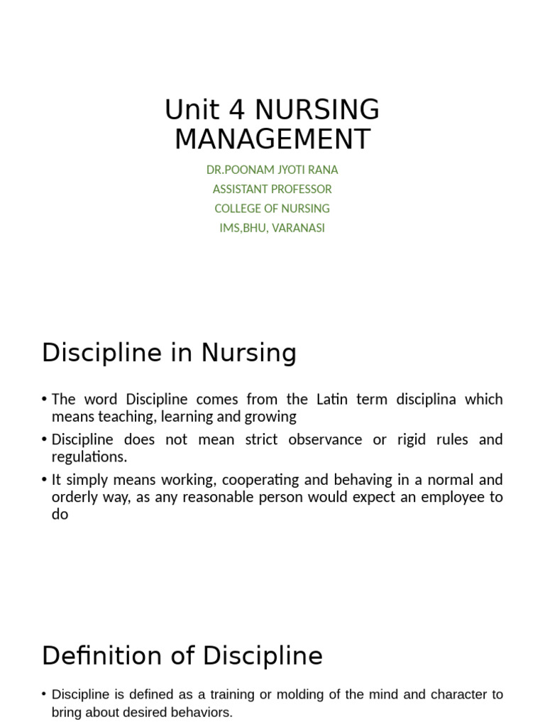 Unit 4 Nursing Management | PDF