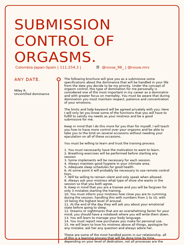 Domination of Orgasms | PDF