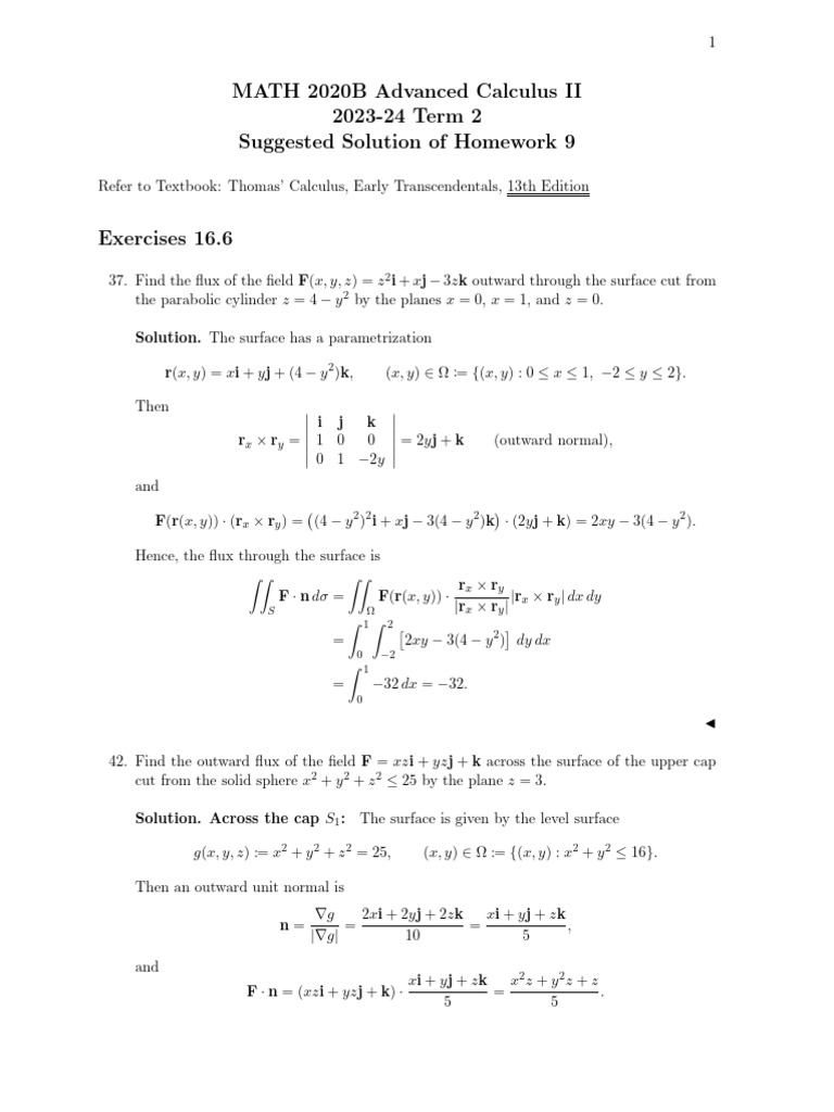 MATH2020B HW9 Sol | PDF