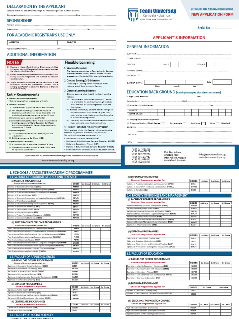 New Application Form | PDF