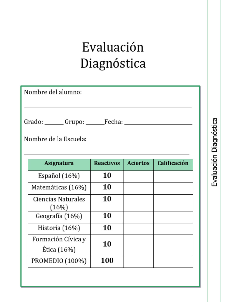 Evaluación Diagnóstica 5to Grado | PDF | México | Mesoamérica