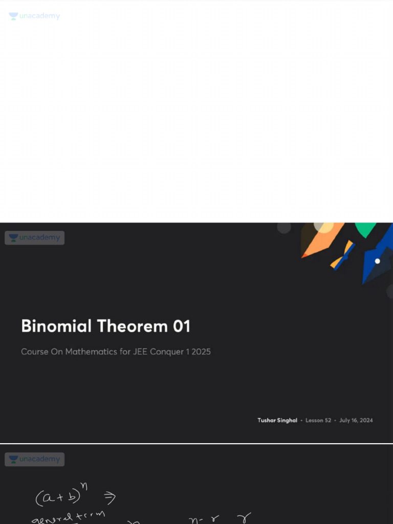Binomial Theorem 01 With Anno 1723738072154 | PDF