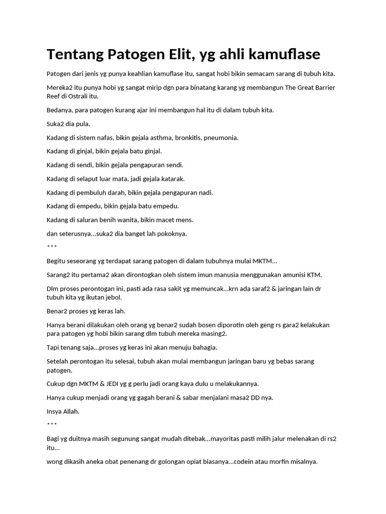 Tentang Patogen Elit | PDF