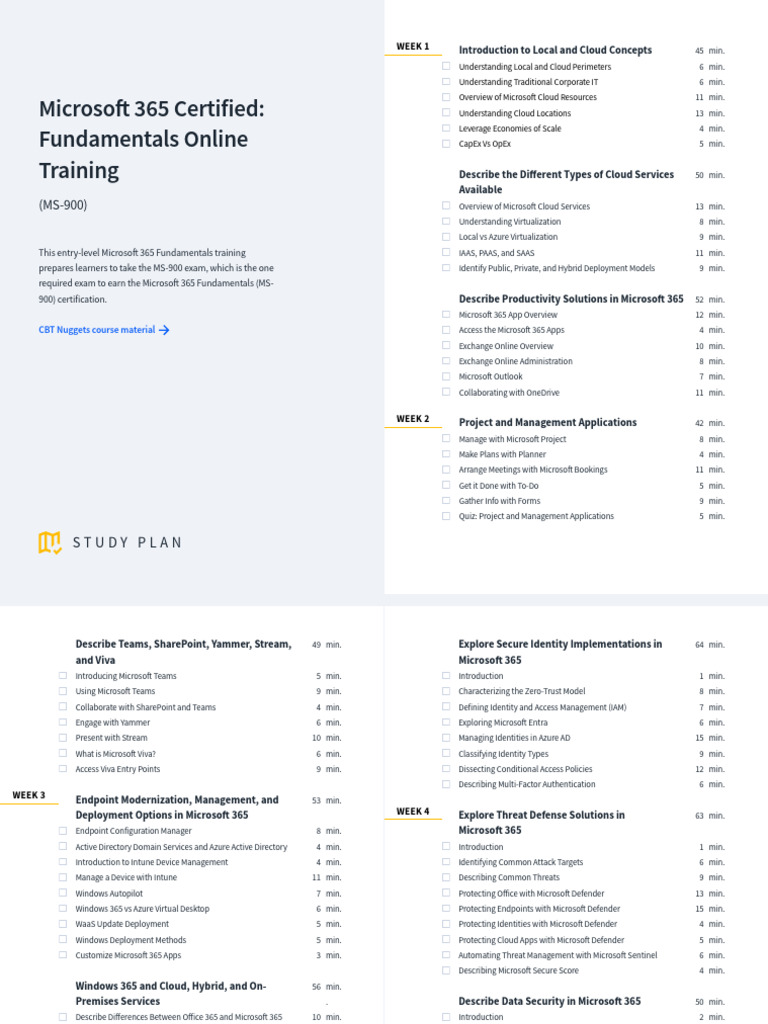 Microsoft 365 Certified Fundamentals (MS-900) | PDF