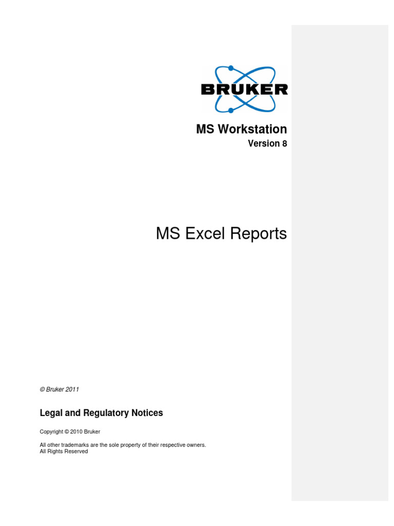Bruker MSWS Reporting User Manual | PDF | Microsoft Excel | Microsoft Access