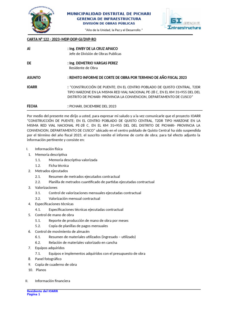 Carta de Corte | PDF