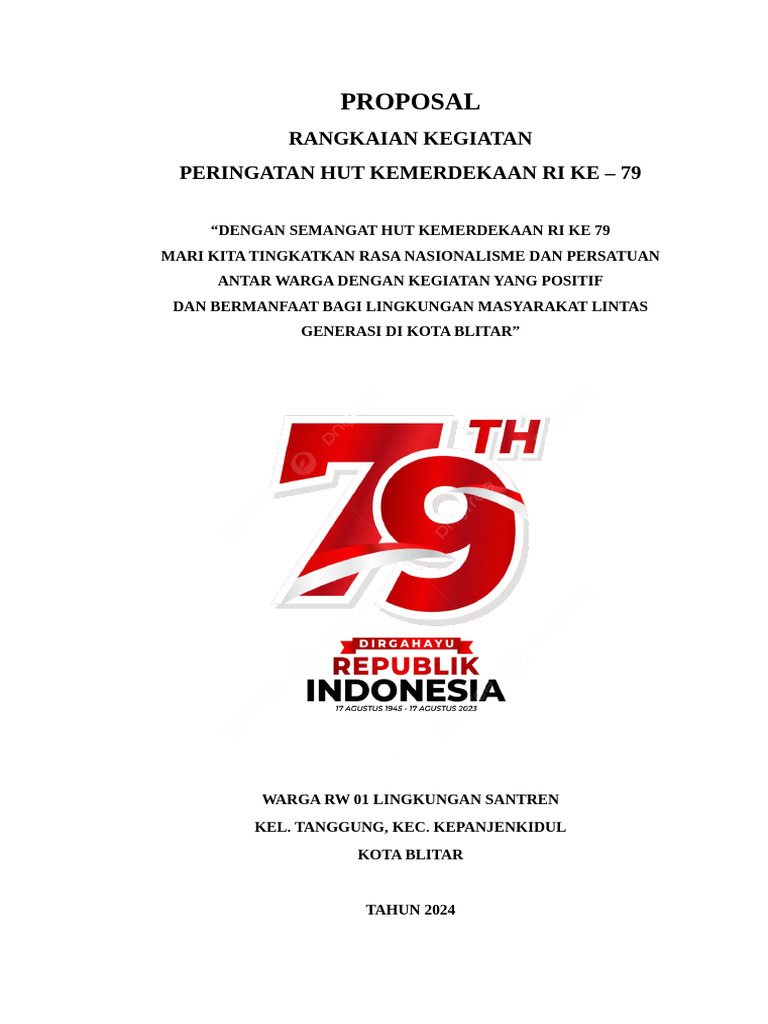 Proposal Kegiatan Agustusan 2024 100% | PDF