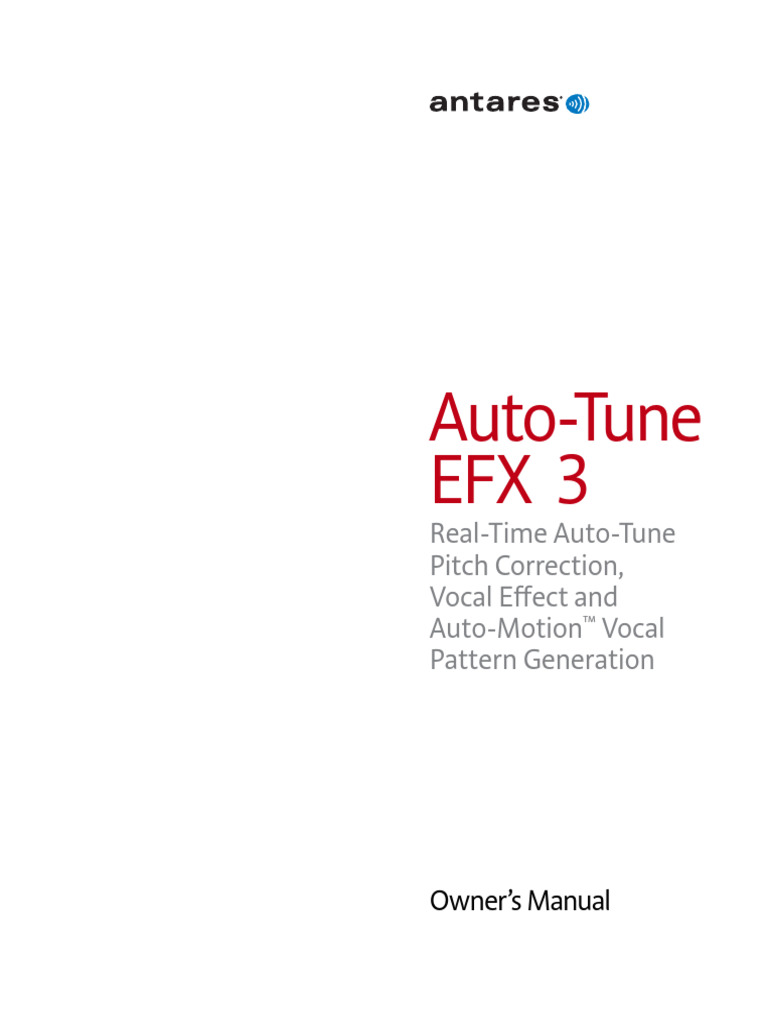 Auto-Tune EFX 3 Manual | PDF