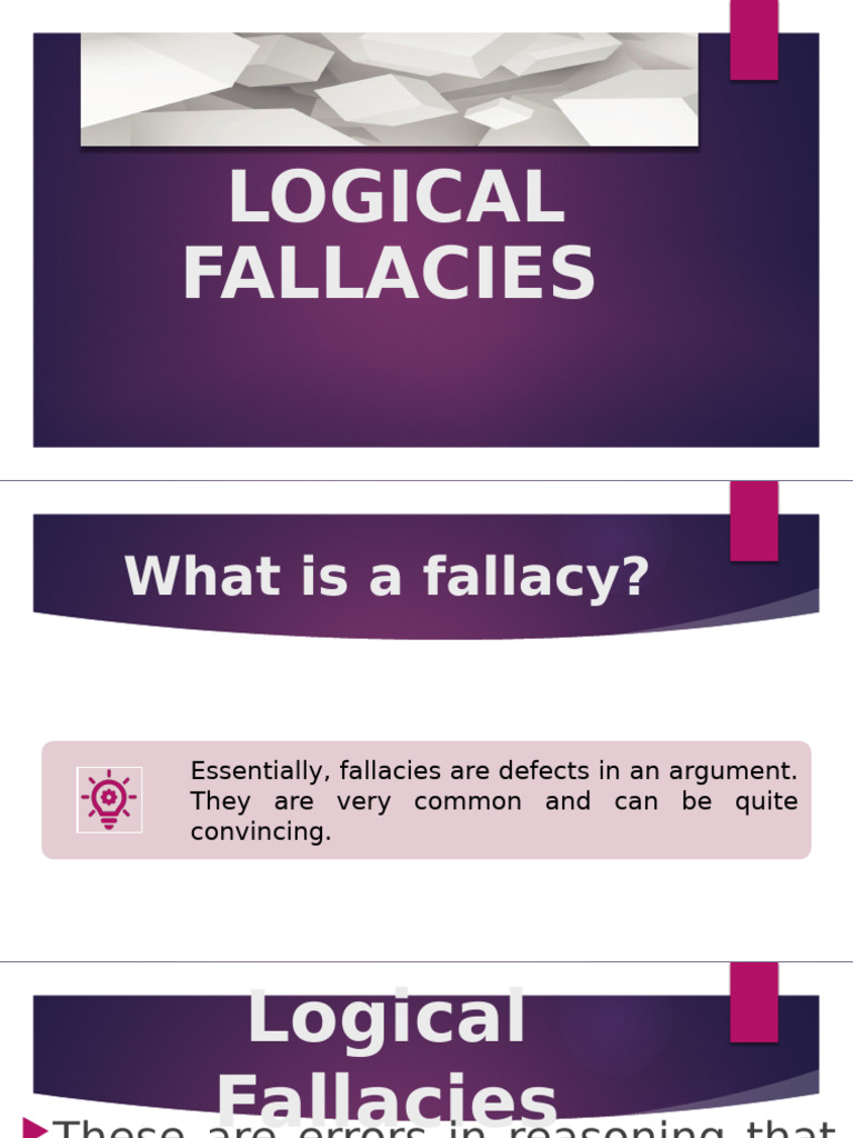 Logical Fallacy | PDF