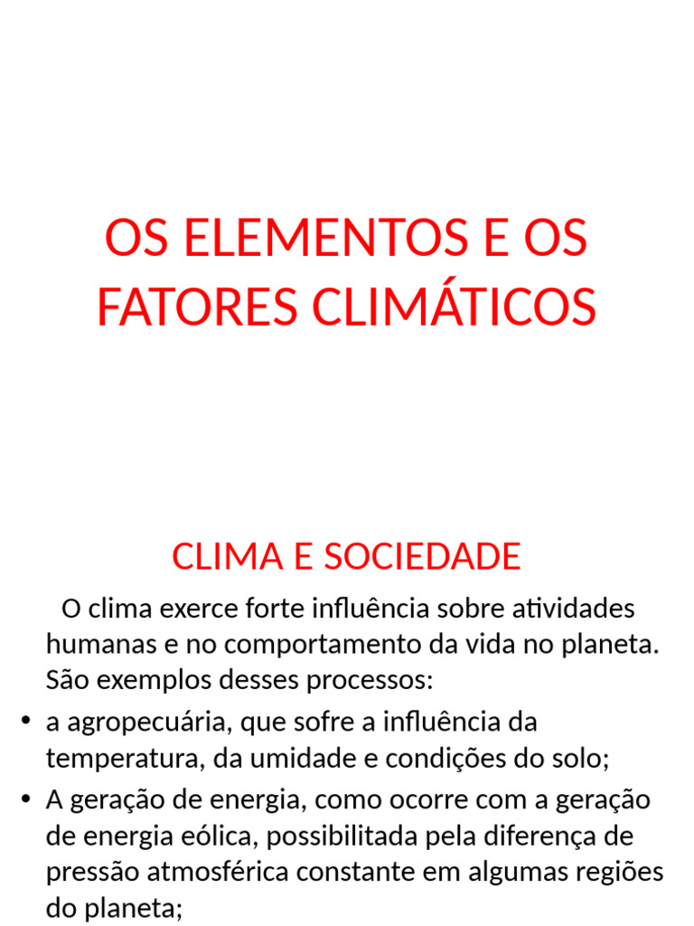 478818841-Os Elementos e Os Fatores Climaticos | PDF