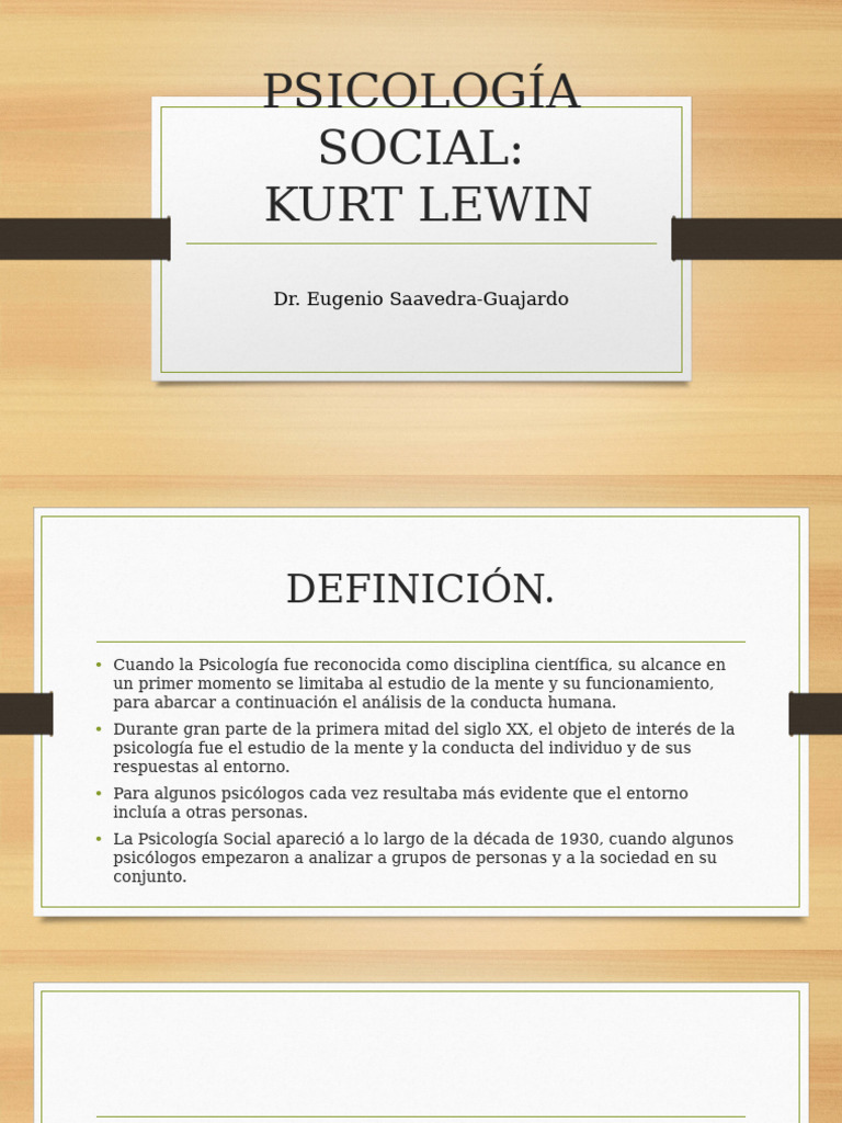 2.-PSICOLOGÍA SOCIAL de KURT LEWIN | PDF