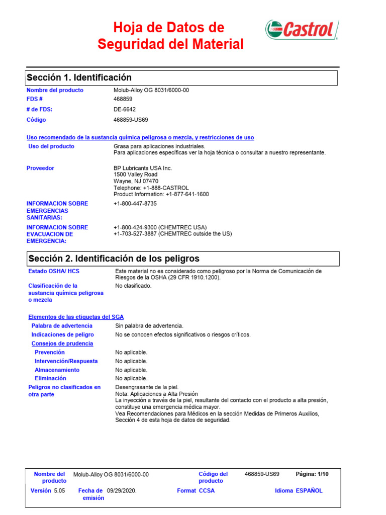 8031 - 6000 Sds Spanish | PDF