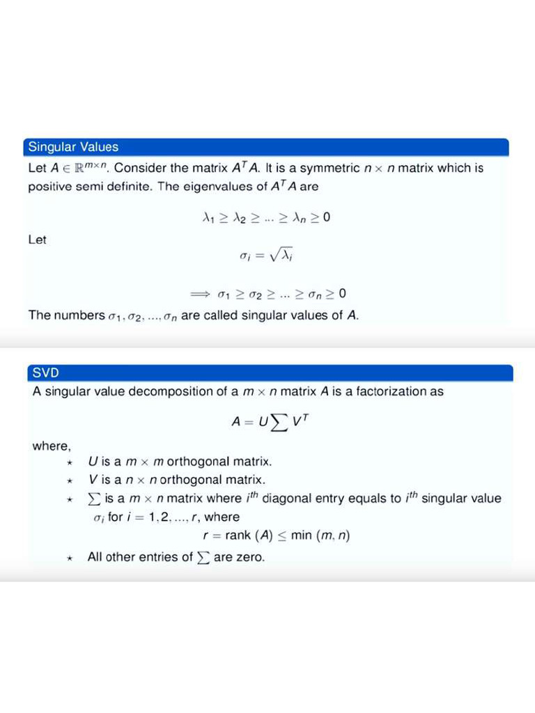 2.1.singular Value Decomposition | PDF