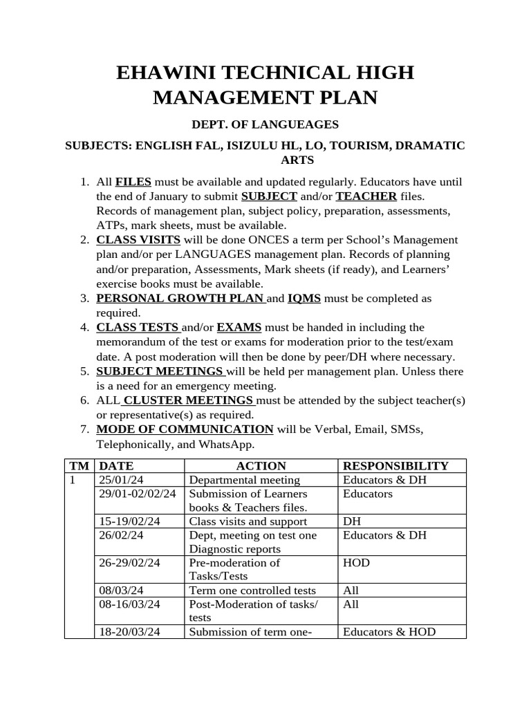 Languages Management Plan 2024 | PDF