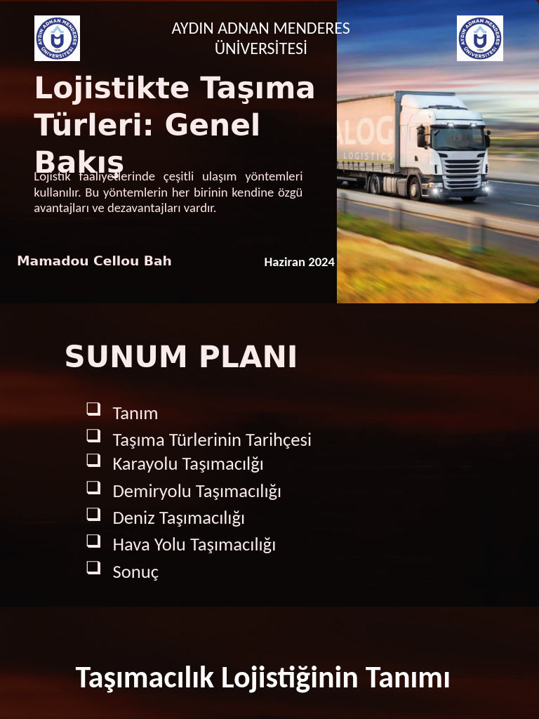 Lojistikte Tasima Turleri Genel Bakis | PDF Lojistikte Tasima Turleri Genel Bakis | PDF