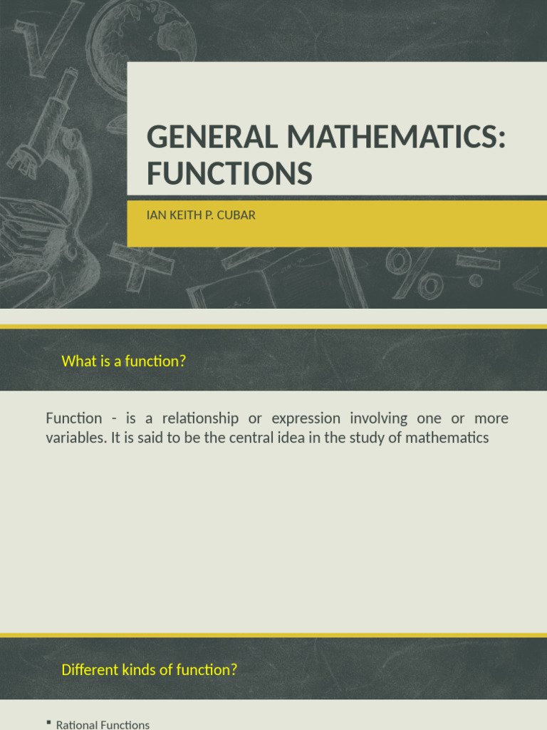 General Mathematics 1 Functions | PDF