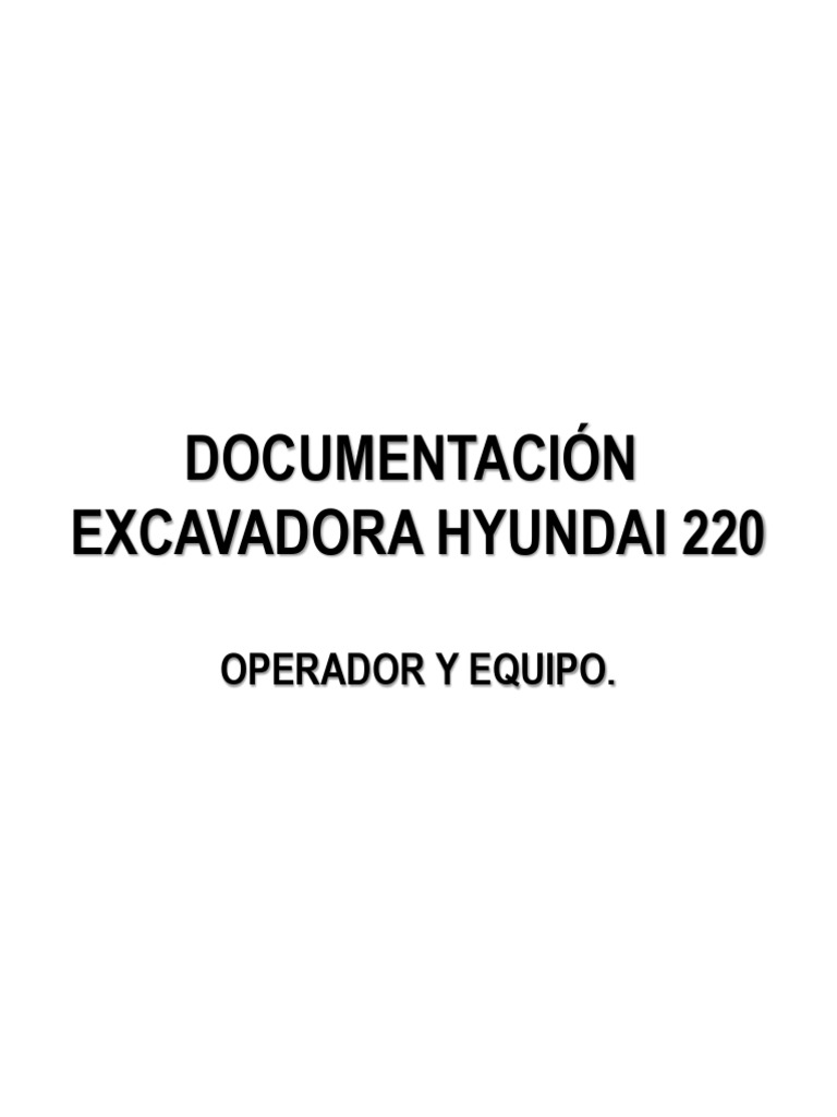 Hyundai 220 | PDF