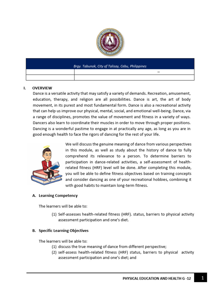 Module 1 - Physical Education 3 | PDF | Physical Fitness | Self-Improvement