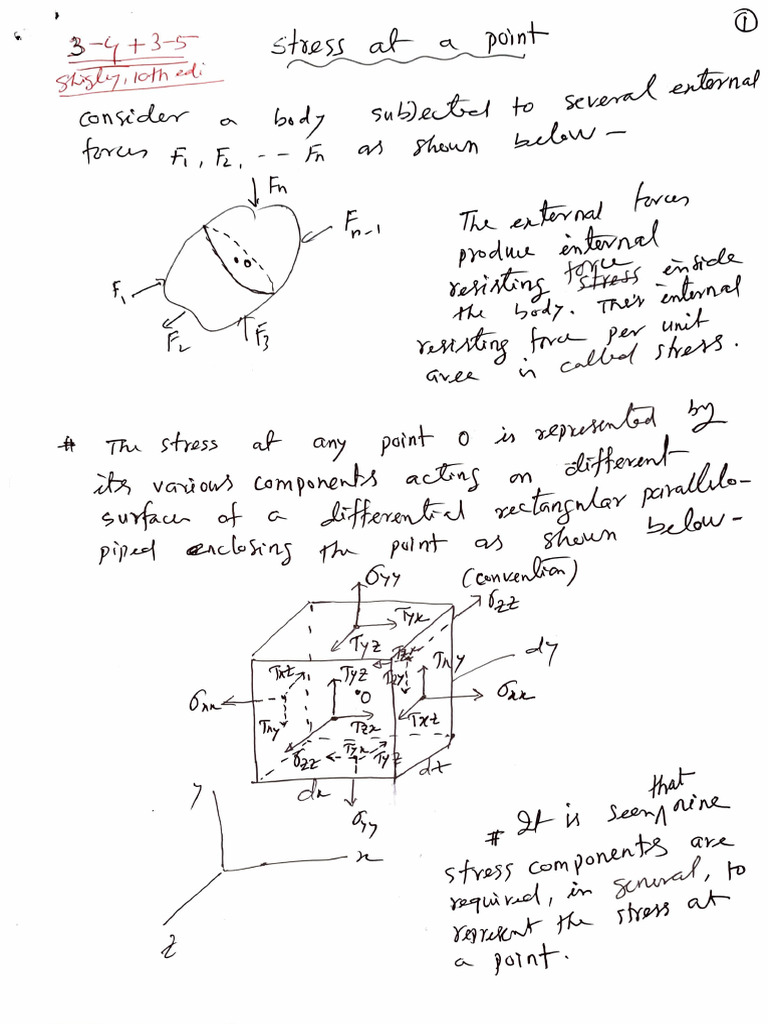 Lec 4 1 Stress at A Point Mhor Circle | PDF
