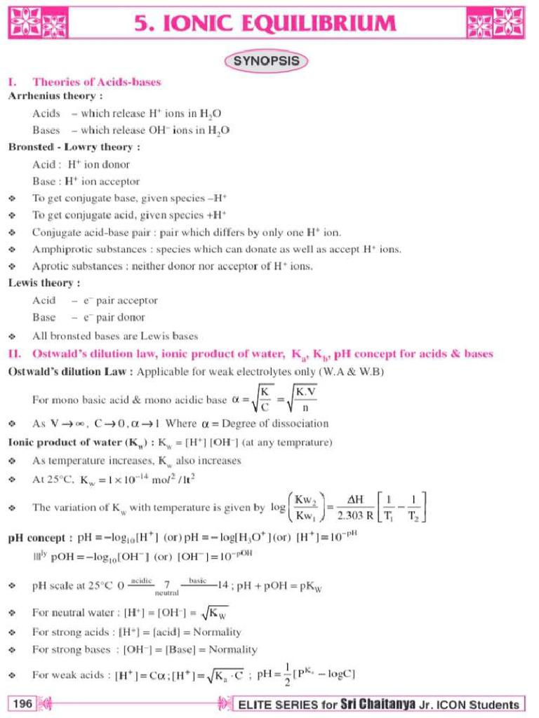 Ionic Equilibrium | PDF