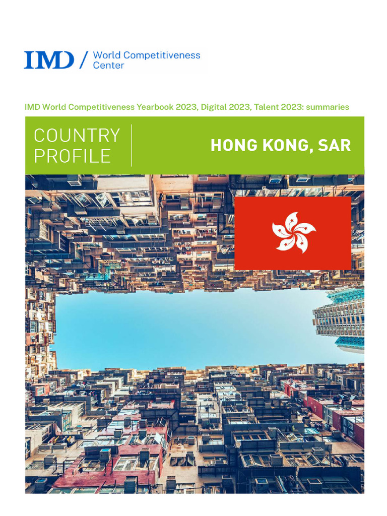 IMD World Competitiveness Yearbook 2023 - Hong Kong | PDF