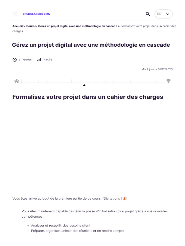 Gérez Un Projet Digital Avec Une Méthodologie en Cascade: Formalisez ...