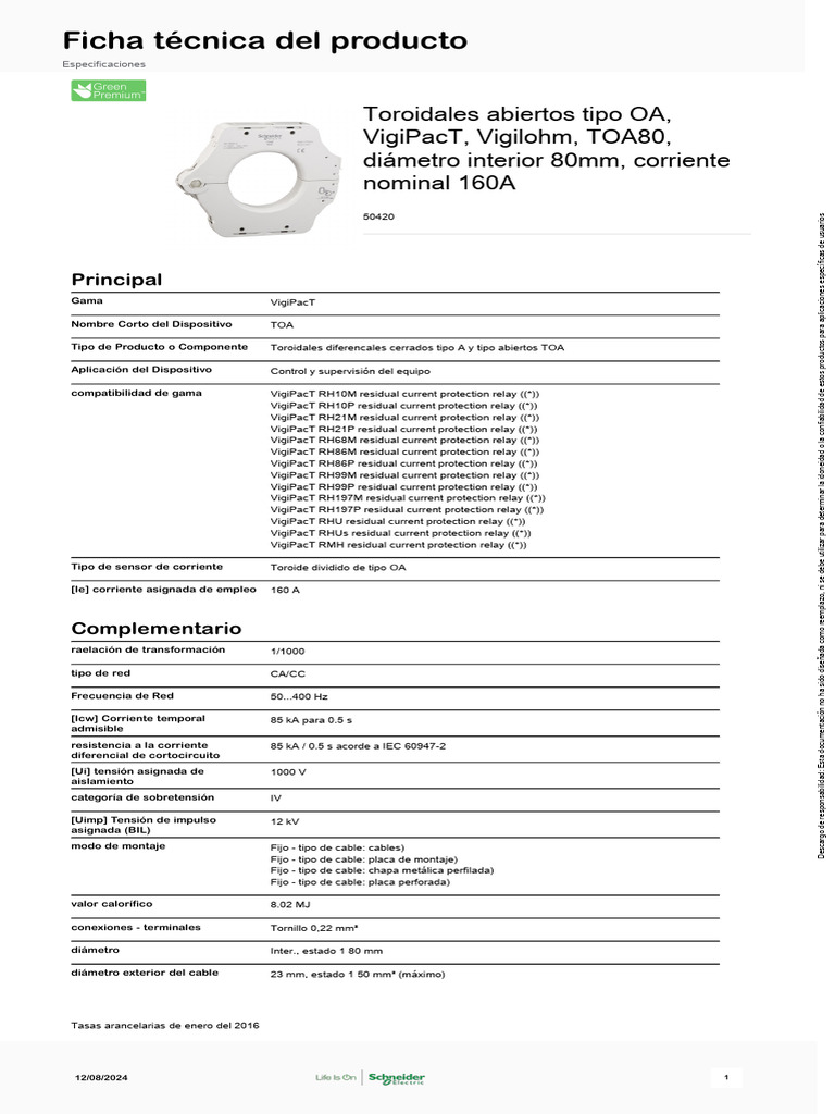 Schneider Electric - VigiPacT - 50420 | PDF