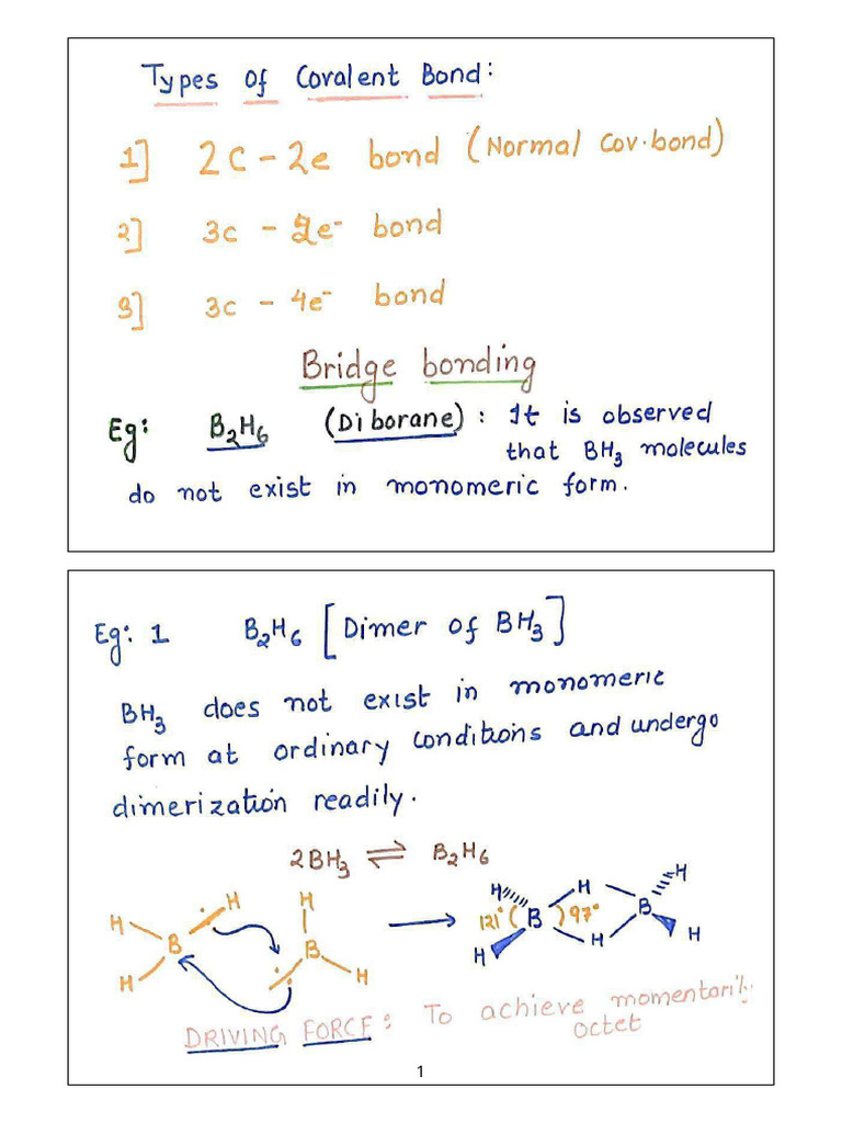 MOT and Hydrogen Bonding Notes For Class 11 | PDF | Applied And ...