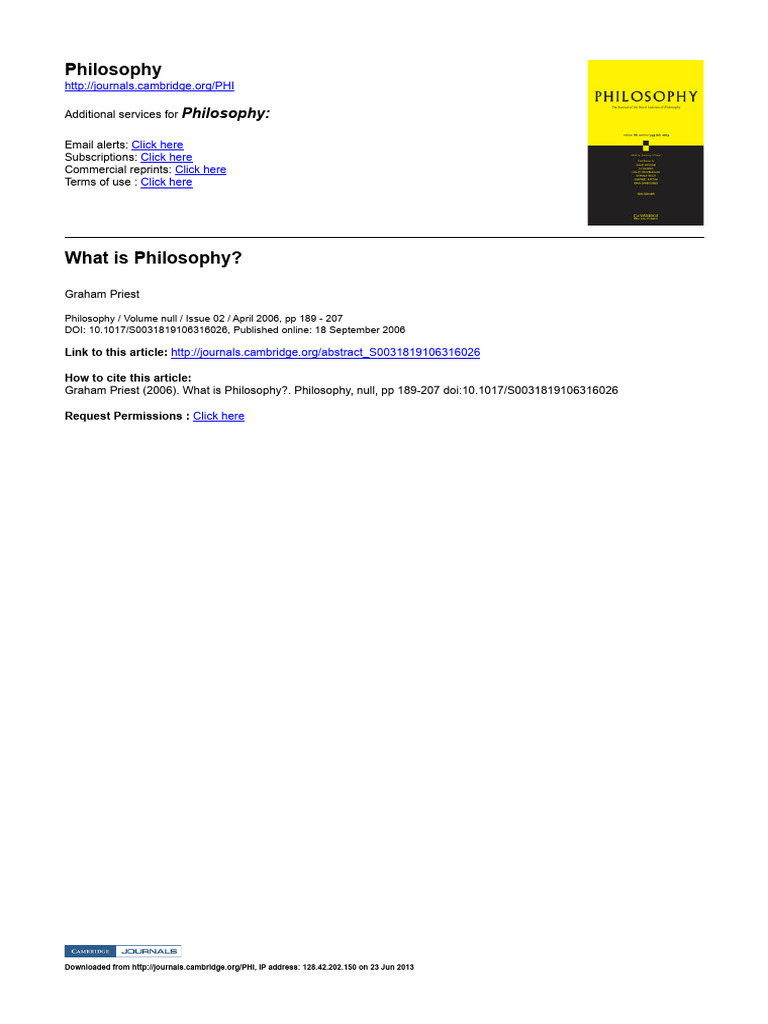 What Is Philosopy | PDF