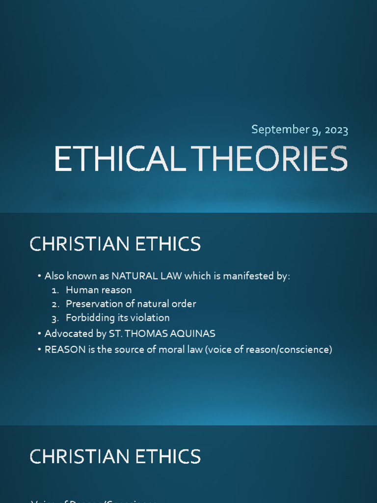 Ethical Theories | PDF