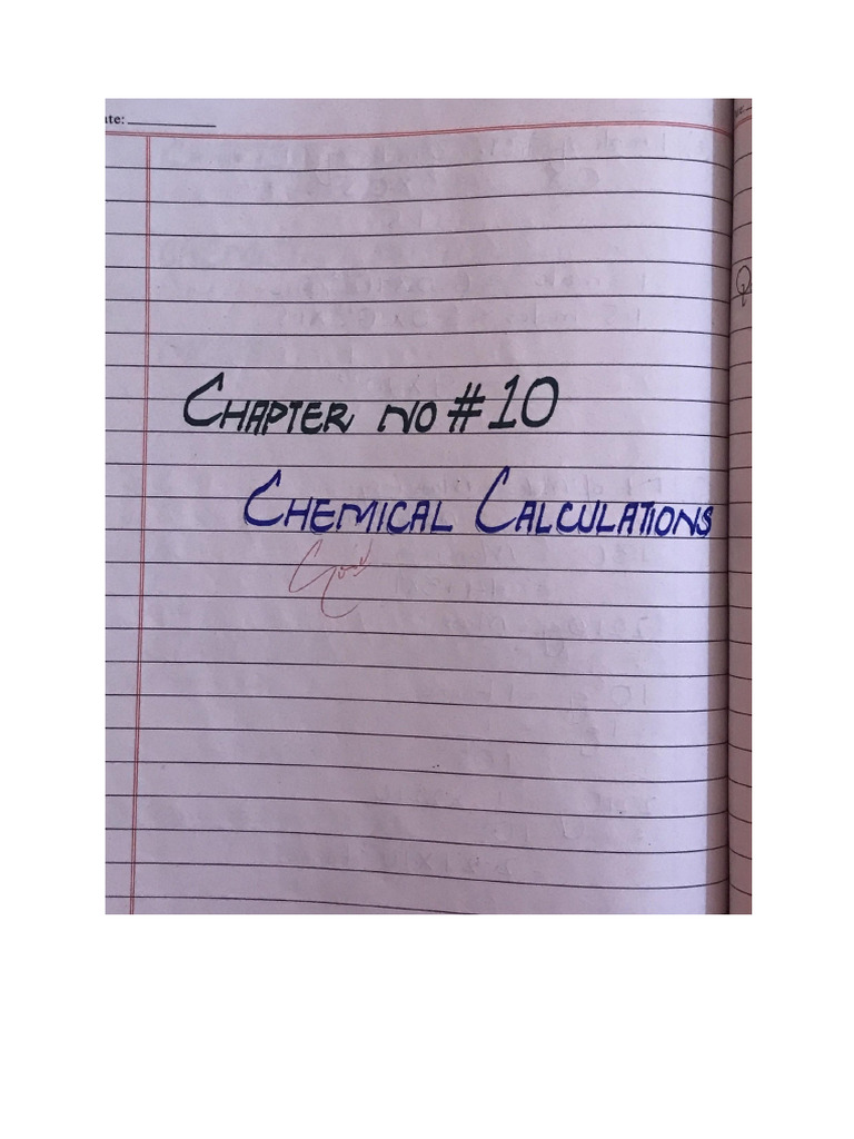 Chemical Calculation | PDF