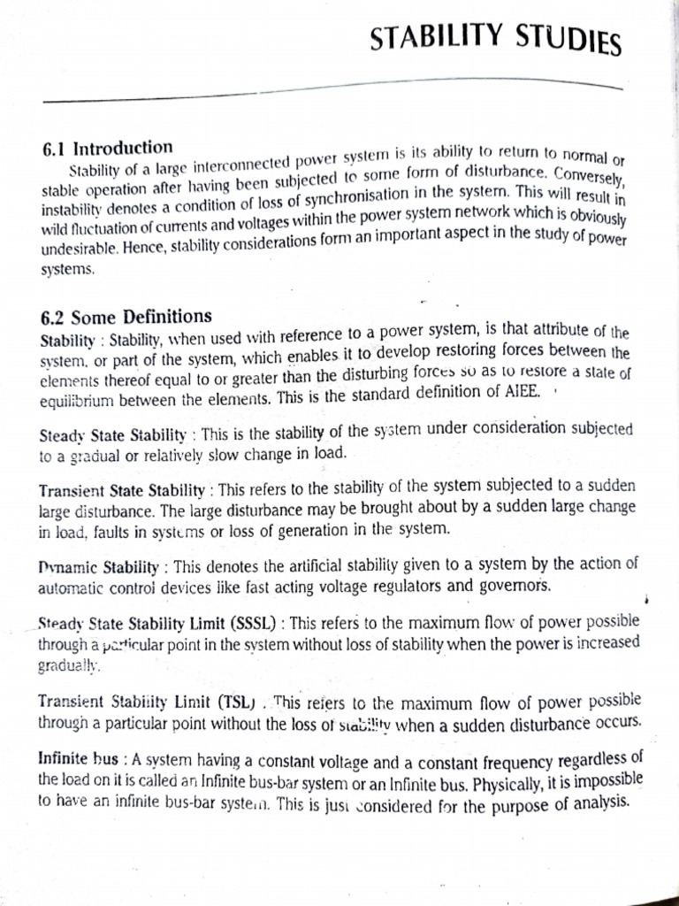 Power System Stability | PDF