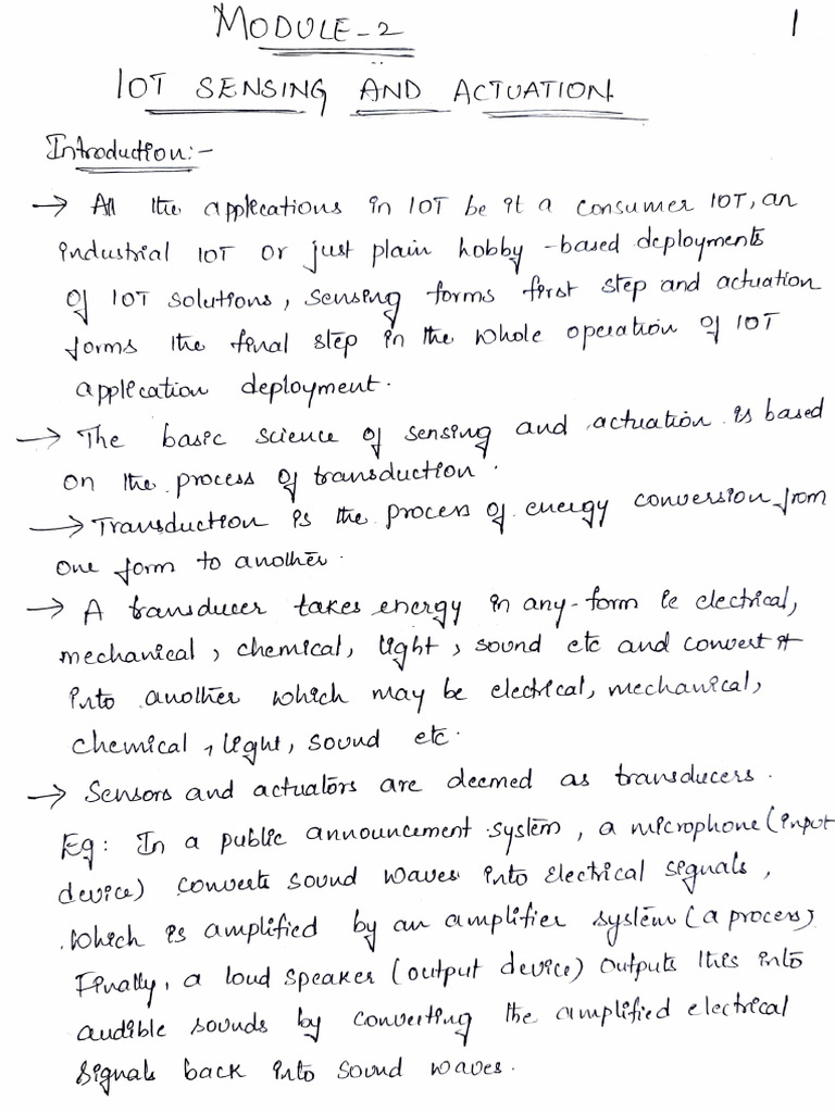 Module - 2 Sensors | PDF