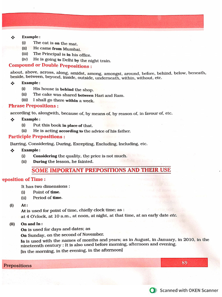 Prepositions | PDF