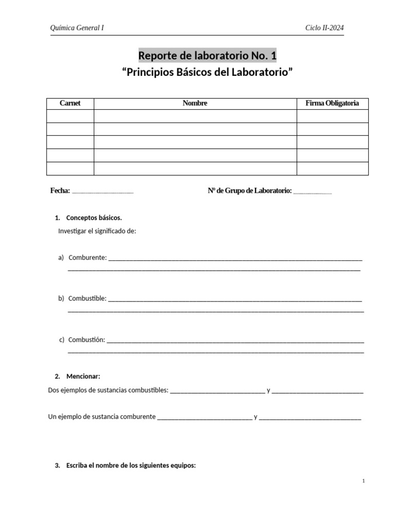 Reporte Practica de Laboratorio 1 (1) | PDF
