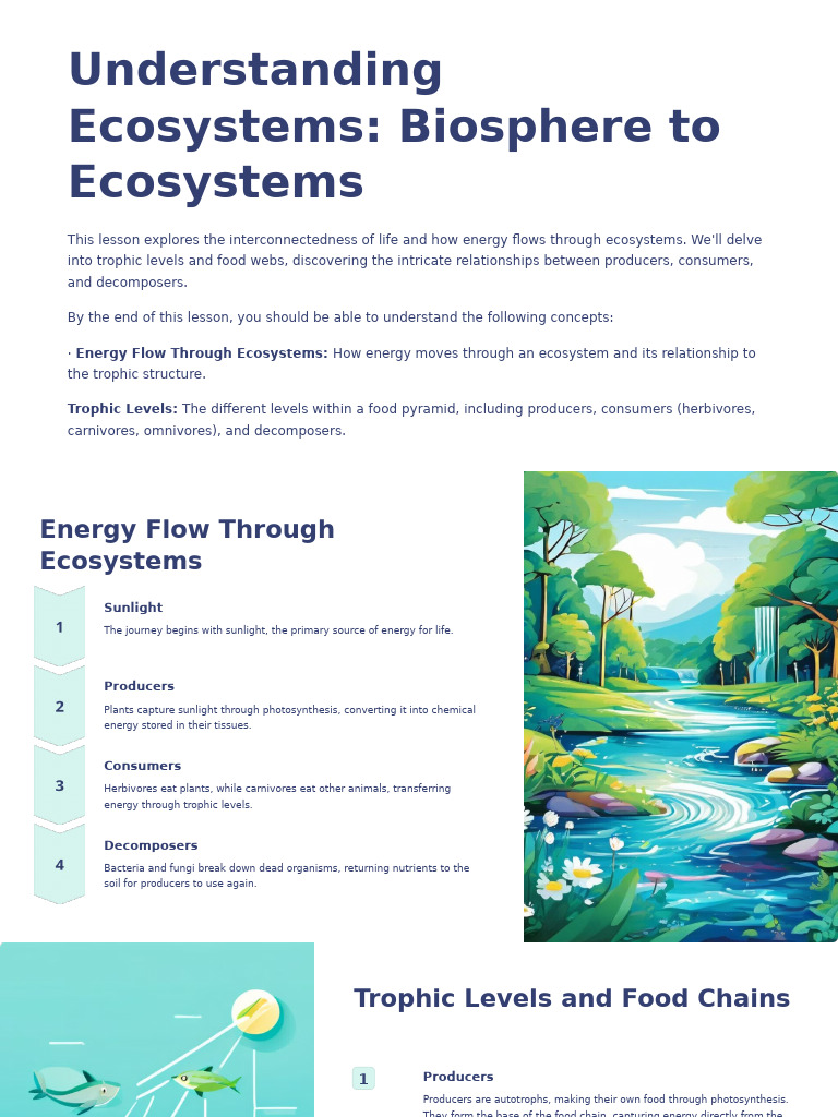 Understanding Ecosystems Biosphere To Ecosystems | PDF