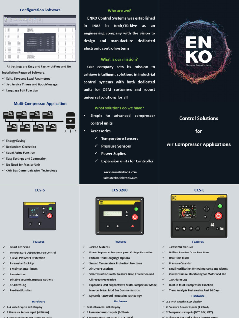 ENKO Air Compressor Controller Catalogue | PDF