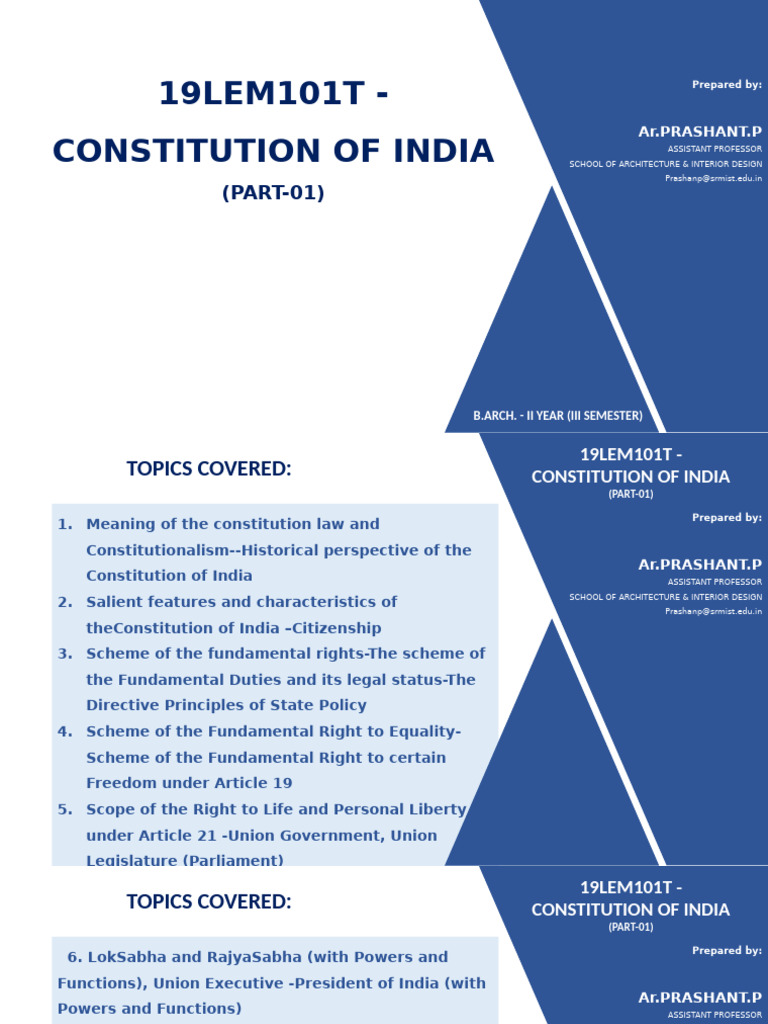 Constitution - Part 1 | PDF