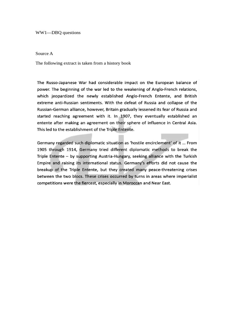 (7 Out of 15) WW1 DBQ 2-7-2024 | PDF