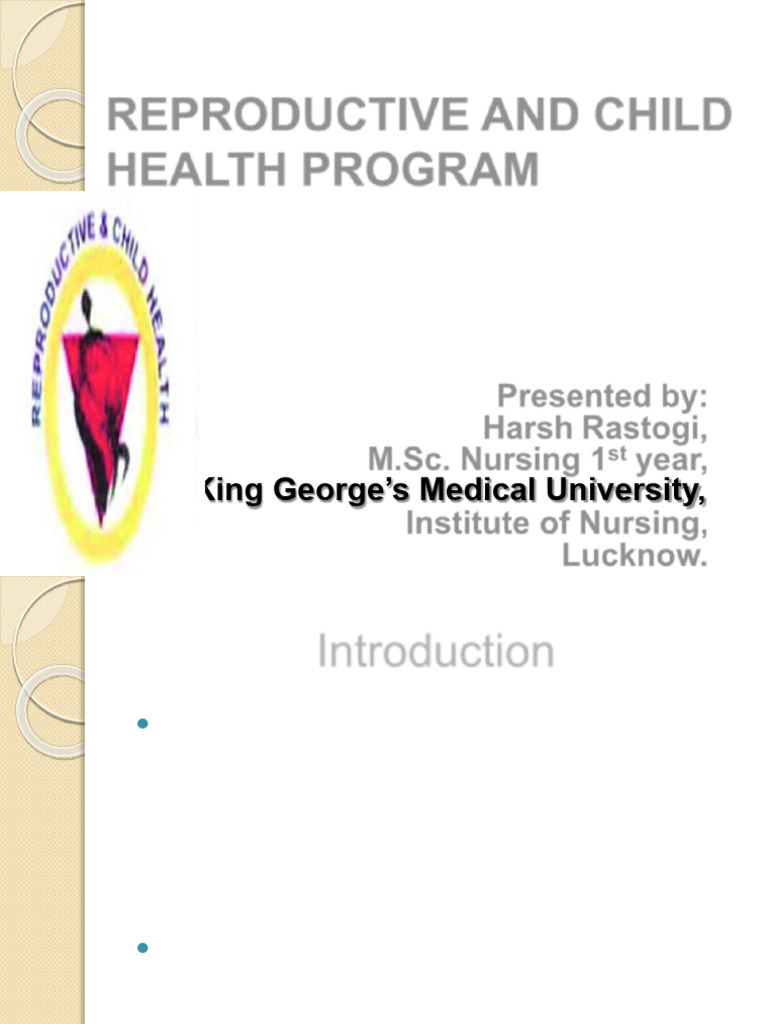 Reproductive and Child Health Program | PDF