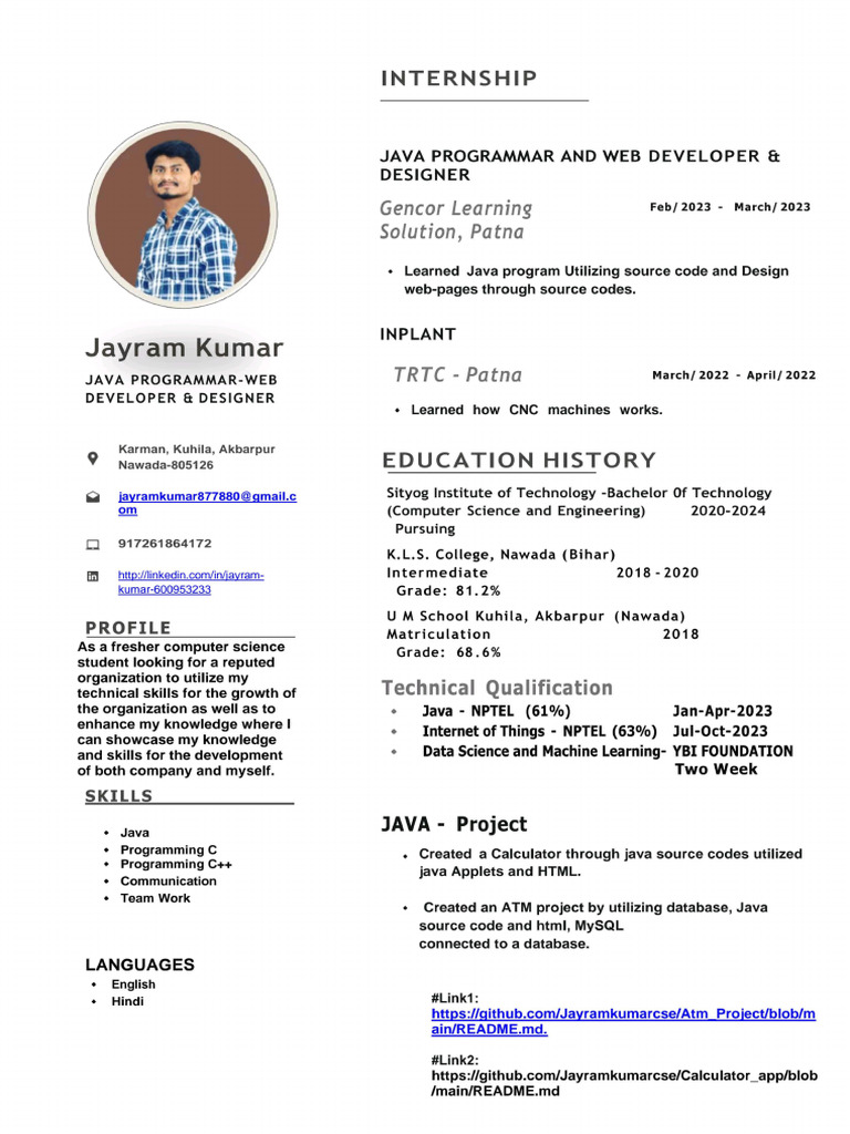 Jayram Resume | PDF