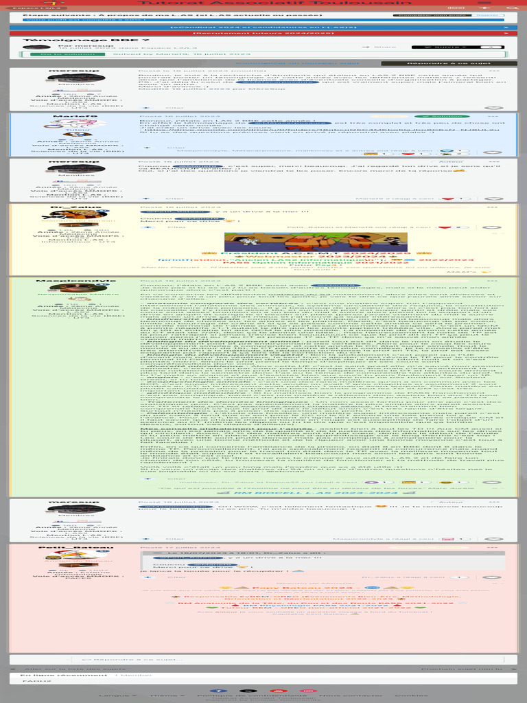 Témoignage BBE - Espace L2L3 - Tutorat Associatif Toulousain | PDF