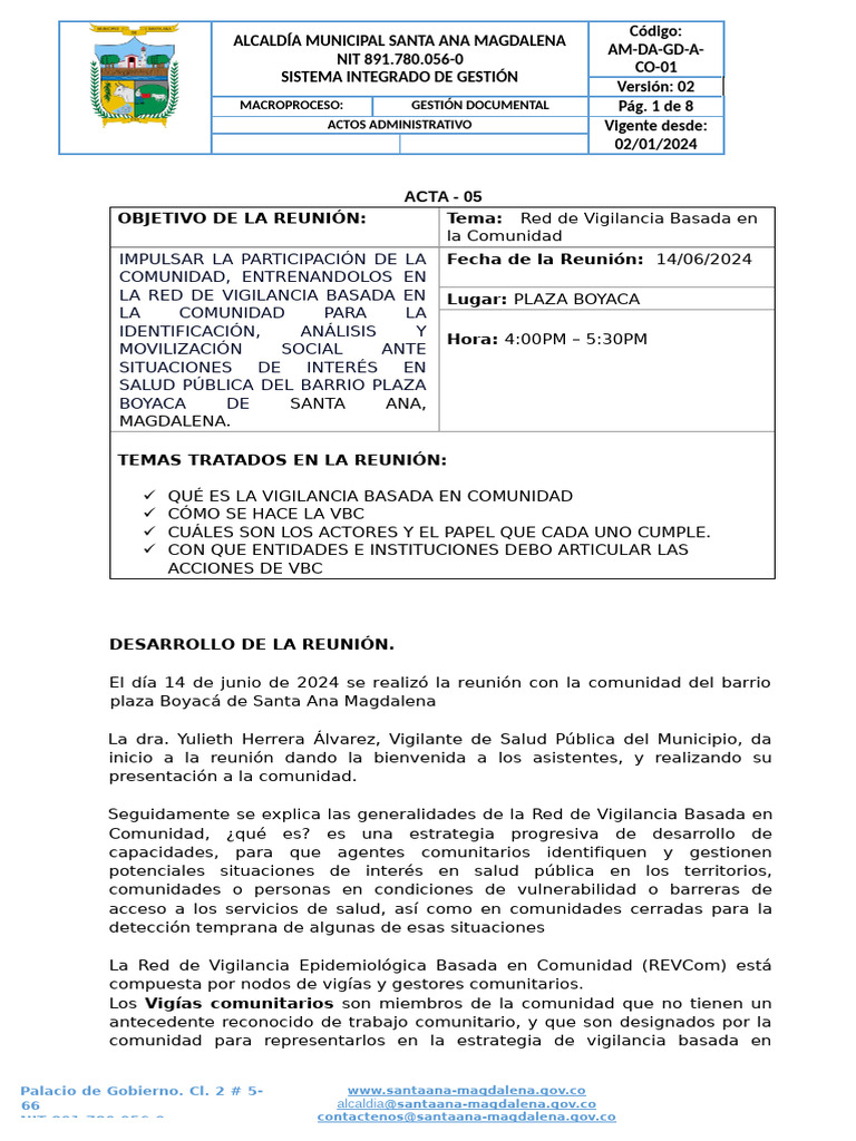 1 Acta Revcom Corregida | PDF