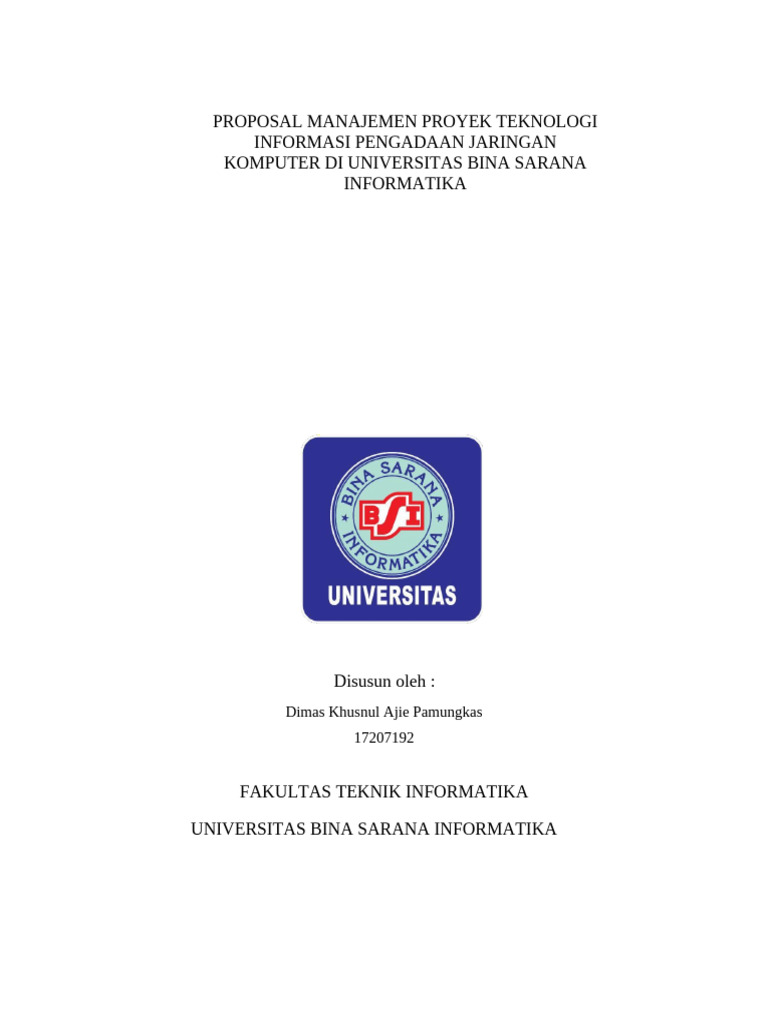 Contoh Proposal Manajemen Proyek | PDF