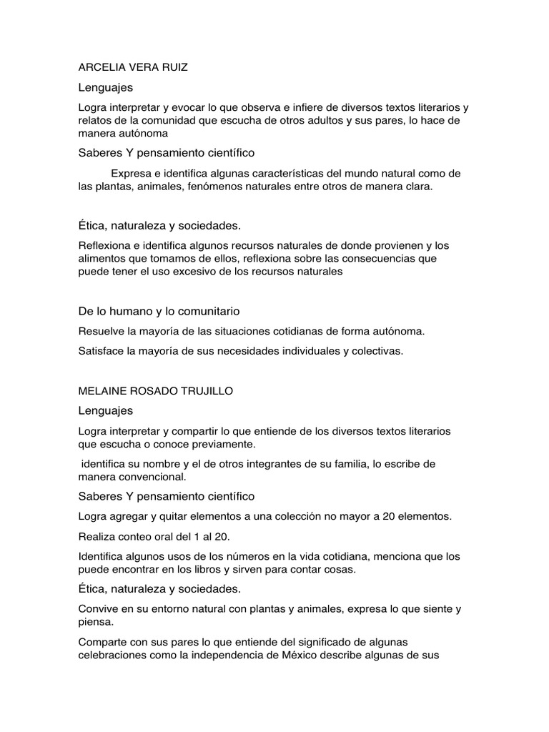 Desarrollo Infantil y Aprendizaje | PDF | Pensamiento | Naturaleza