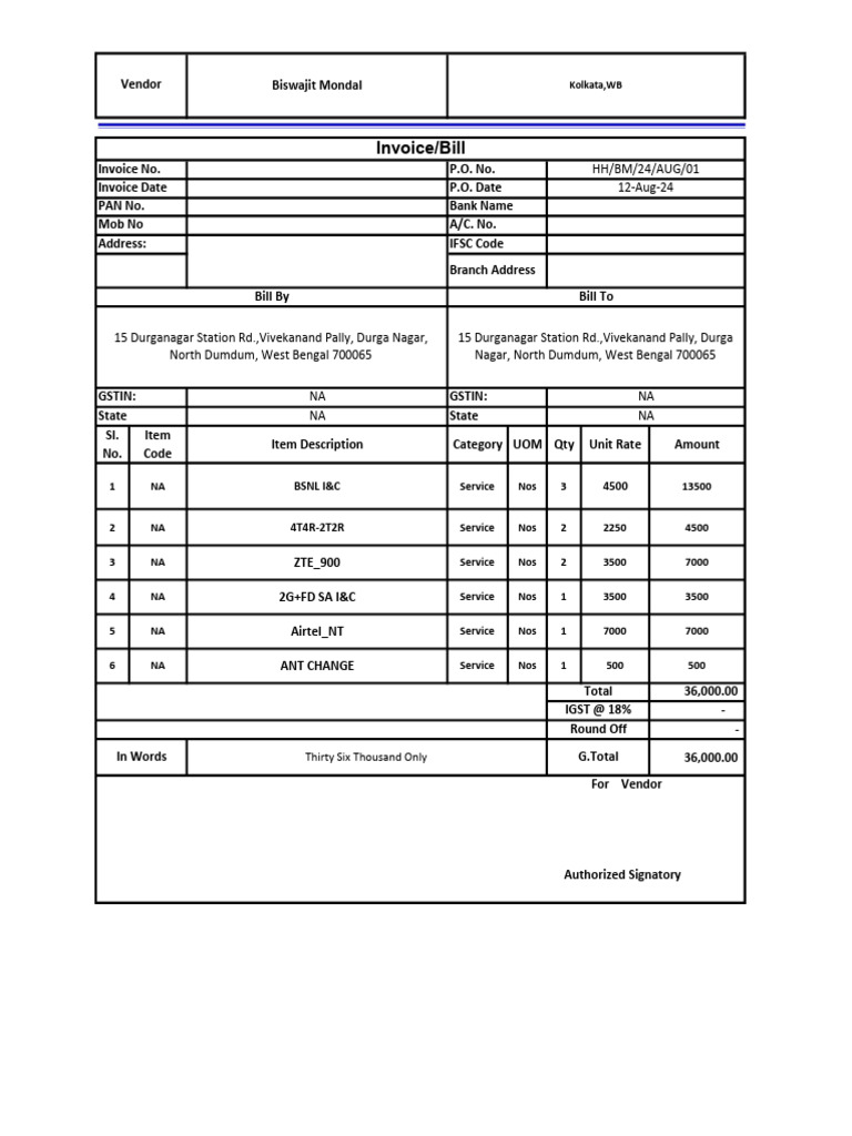 Invoice JUly'24 | PDF